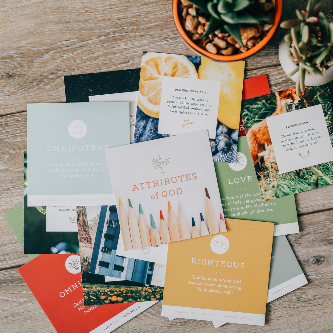 Attributes of God Verse Card Set - Kids – Ruby's Gift Store