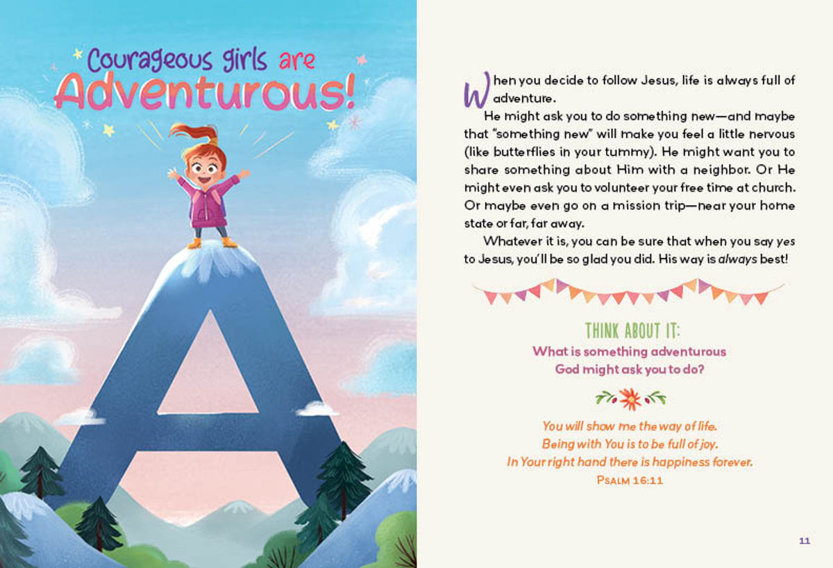 A TO Z DEVOTIONS FOR COURAGEOUS GIRLS – Ruby's Gift Store