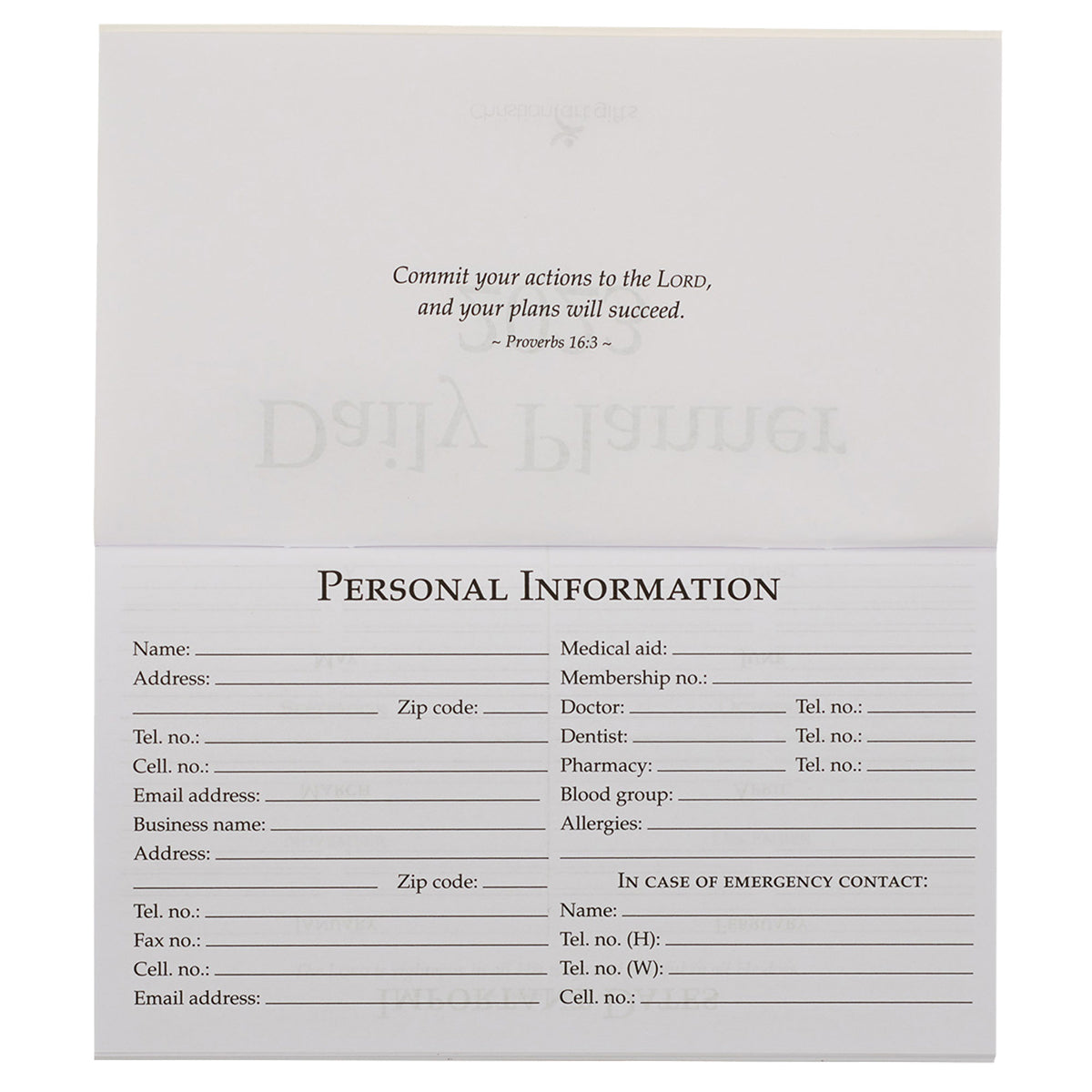 2025 Diary - Daily Planner - The Lord is My Light and My Salvation ...
